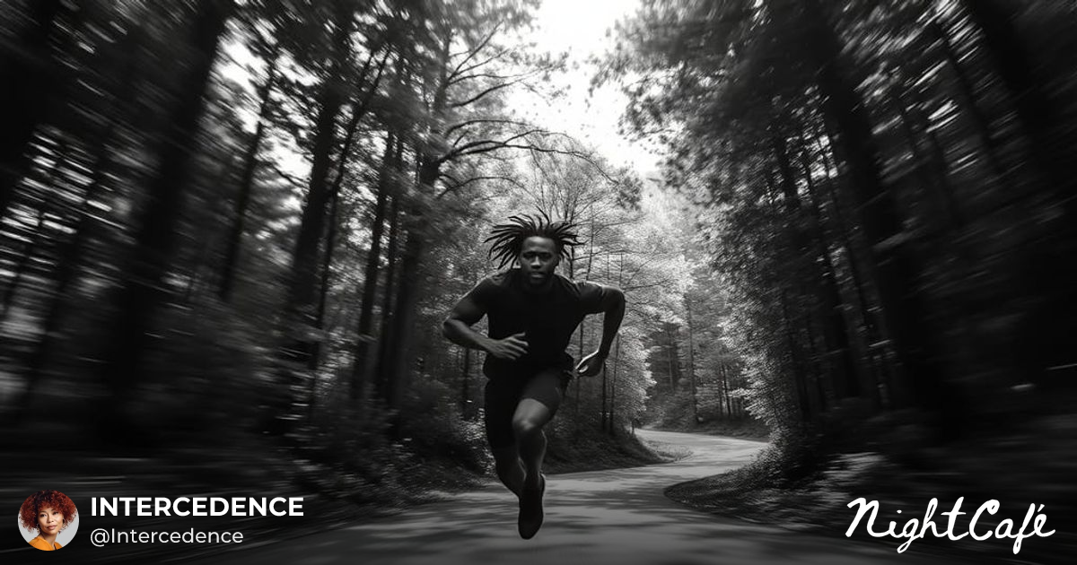 A man running really fast - A man running really fast