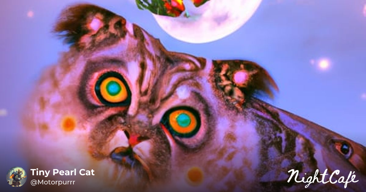 Moth cat - Fantasy Moth with Cat Rider in Detailed Matte Pai...