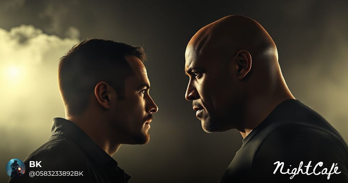 Intense Stare Between Jason Statham and Dwayne Joh... - AI Art