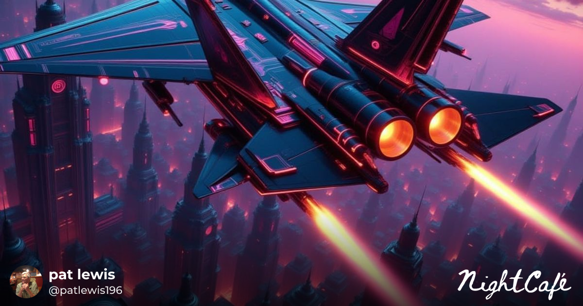 Next-Gen AV-8 Harrier: Neon Future Attack Aircraft - AI Art