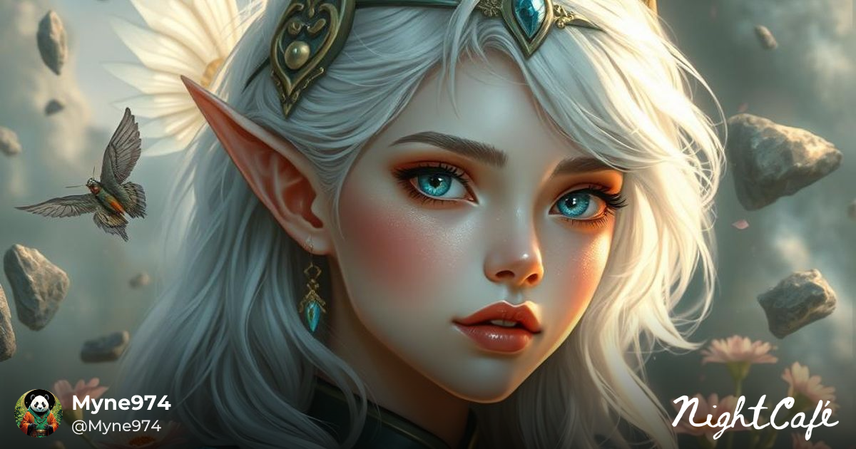 Meriel (Flux Schnell) - Beautiful Elf in Fluorite Armor: Dig...