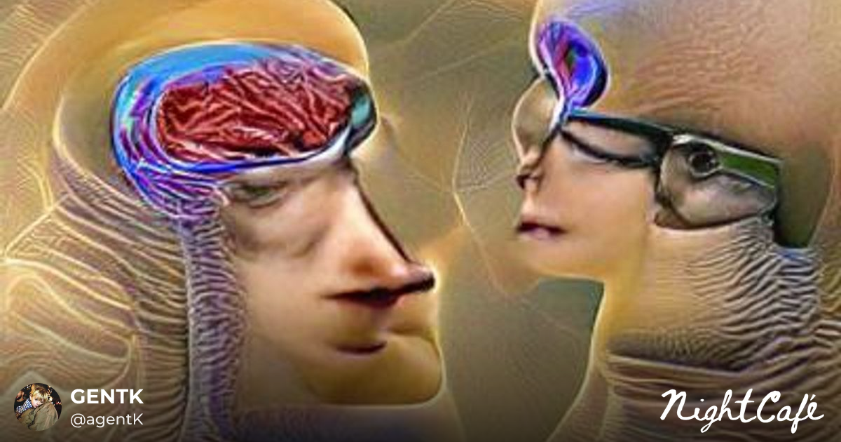 Humans Merging Minds into One Being - AI Art