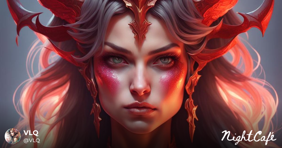 Devil Princess - Devil Princess Portrait in Hyperdetailed Di...