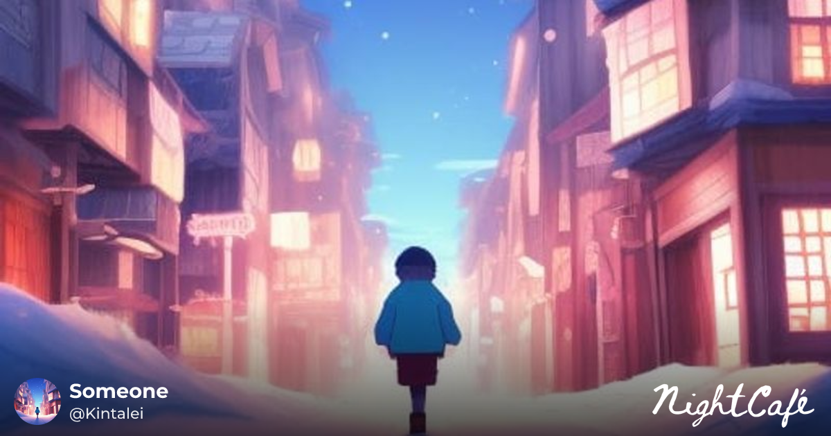Starlit snowfall - Snowdin Town: Anime Key Visual by Makoto ...
