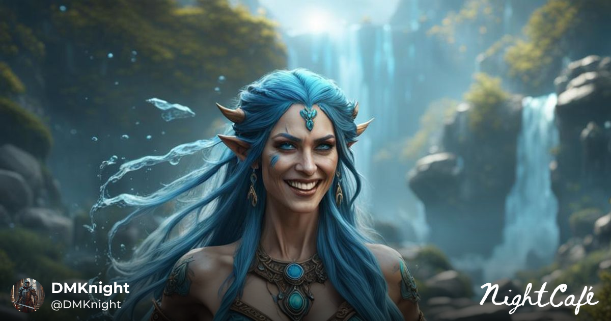 Female druid in the water - Enchanting Druid Summons Water ...