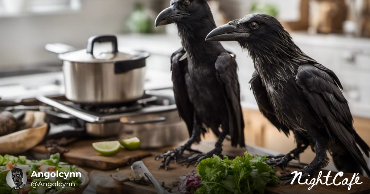 Raven Kitchen - Skeleton Ravens Cooking: Professional Photog...