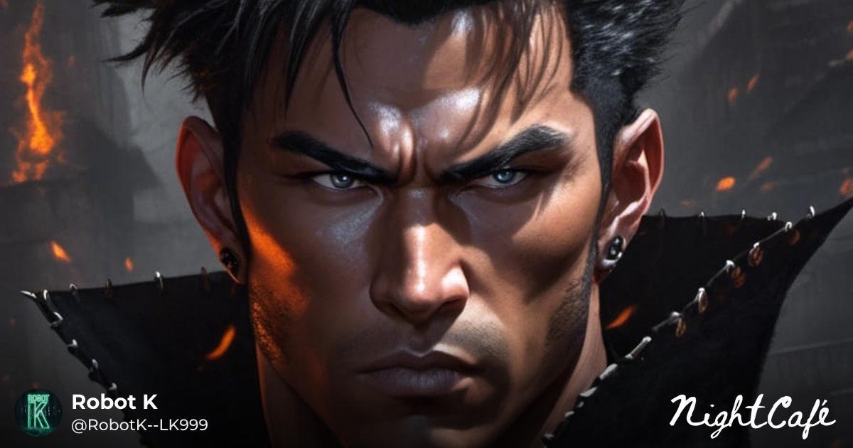 Fighter Guy - Muscular Street Fighter Portrait in Fantasy Re...