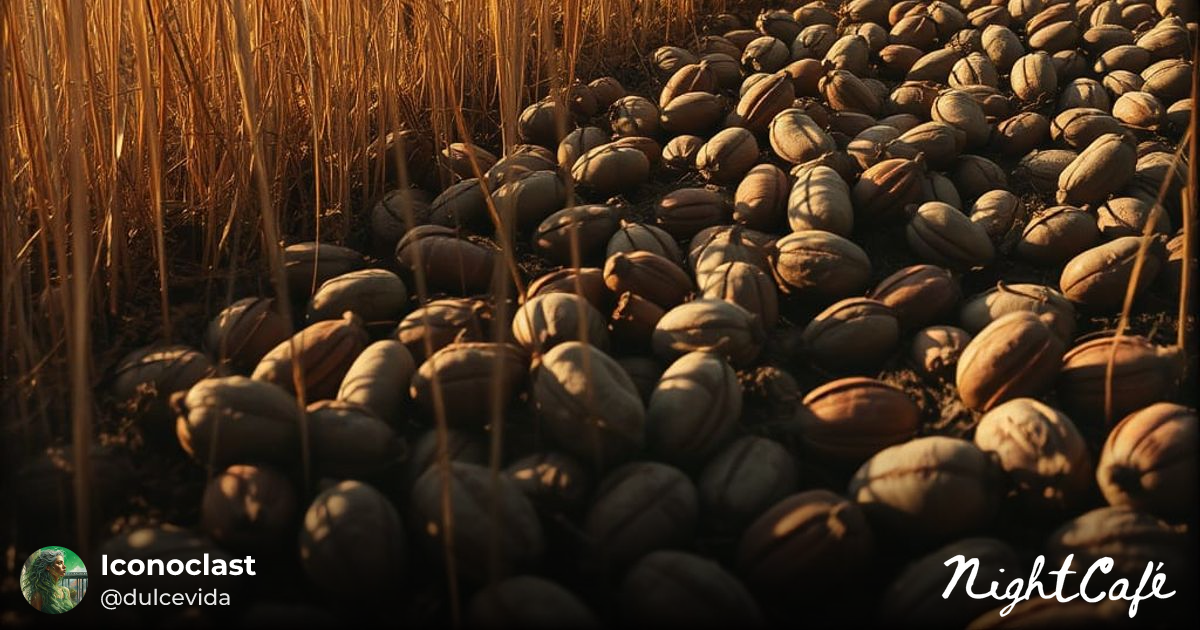 Golden Grass in a Forgotten Orchard - AI Art