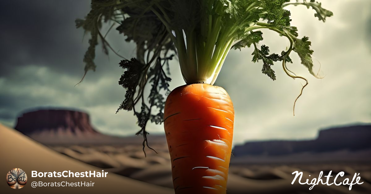 An Envious Carrot in the Desert - Grungy Gothic Carrot in De...