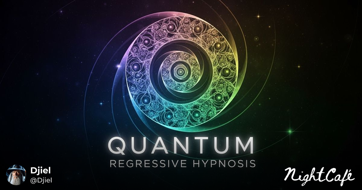 Quantum Hypnosis Logo with Celestial Spirals and F... - AI Art