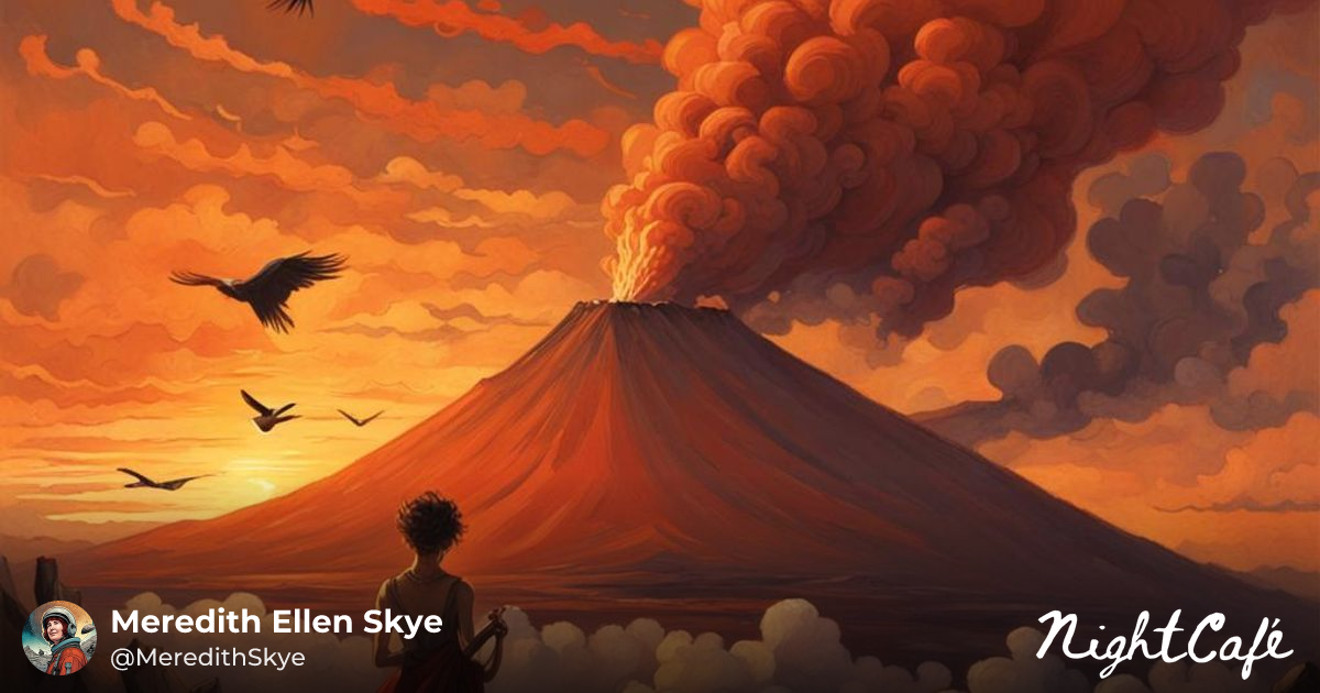 Volcano God Hephaestus in Fiery Sunset Lighting - AI Art