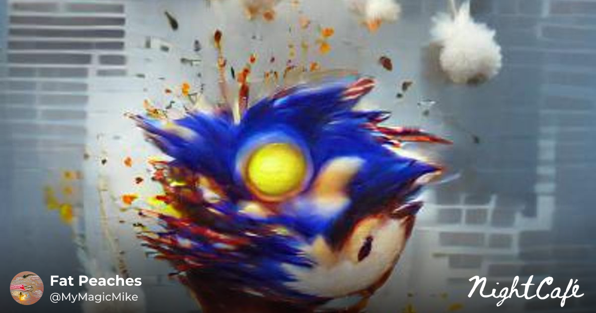 Sonic's Exploding Head Portrait - Sonic the Hedgehog Explodi...
