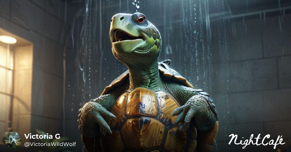 singing turtle singing in the shower