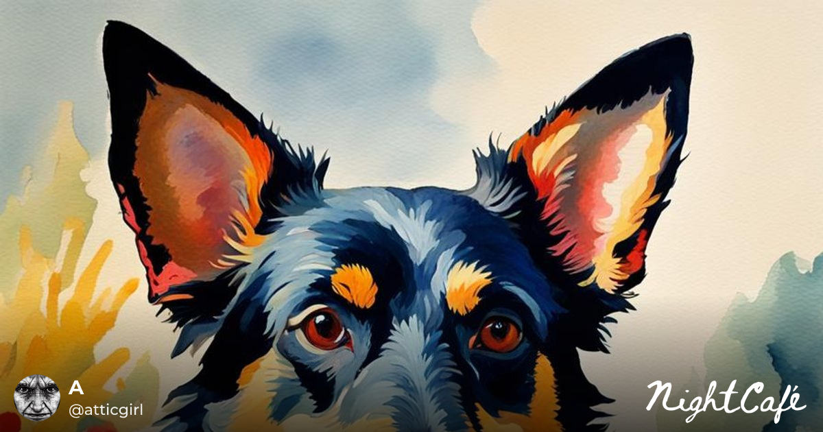 A dog named ruby - Dog Portrait in Gouache Style Impressioni...