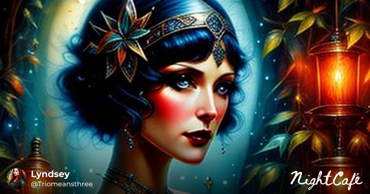 Flapper in Speakeasy with Magical Fantasy Flair - AI Art