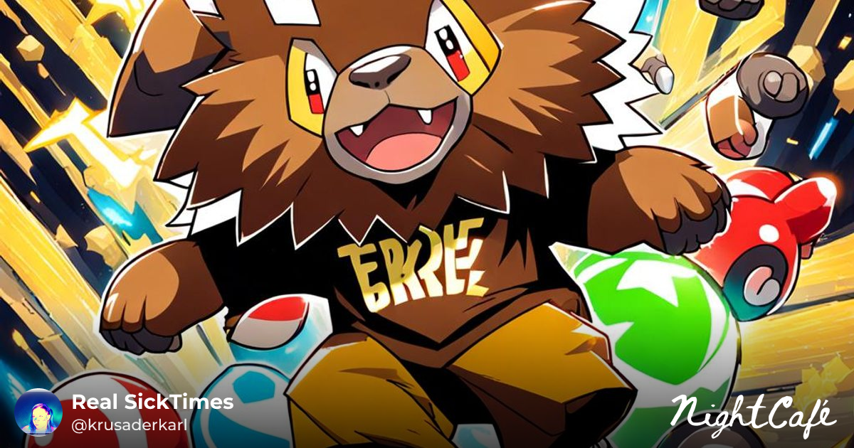 Bidoof Breakdance with Pokémon Friends - AI Art