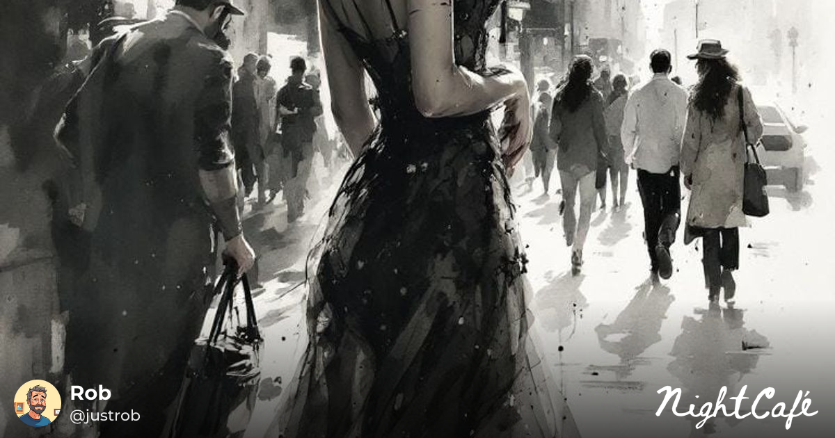 she moves like a pause / red lips through a silent crowd / noon folds ...