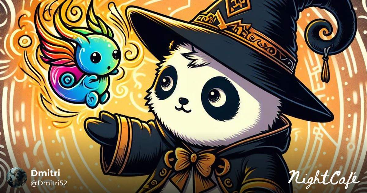 Cute panda Wizard learns Magic - Cute panda Wizard learns Ma...