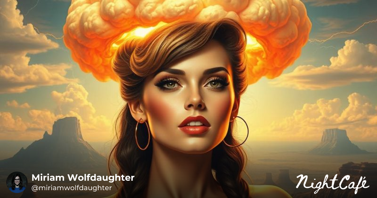 Nuke Girl - Nuclear Pin-Up Goddess Radiates Electric Power