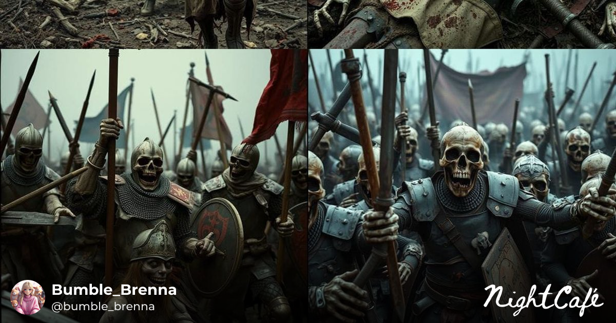 Skeleton army - Medieval Corpse Army in Decay