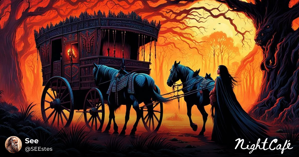 Native American Vampire Shaman in Louisiana Bayou - AI Art