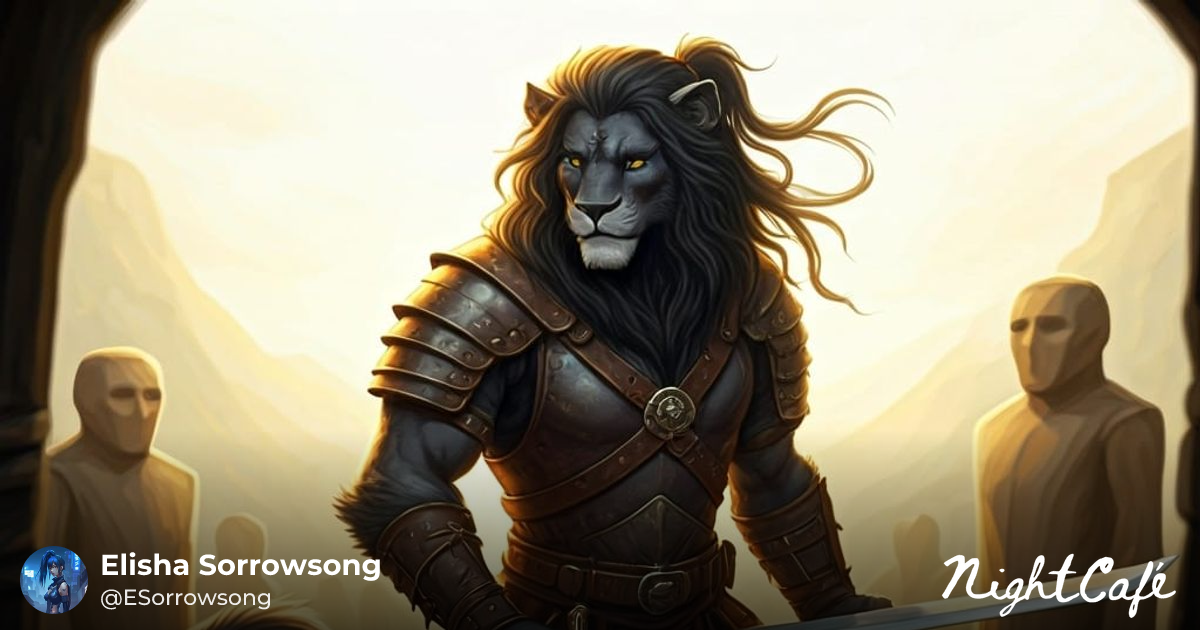 A swordsman's practice... - Athletic Lion Swordsman Practice...