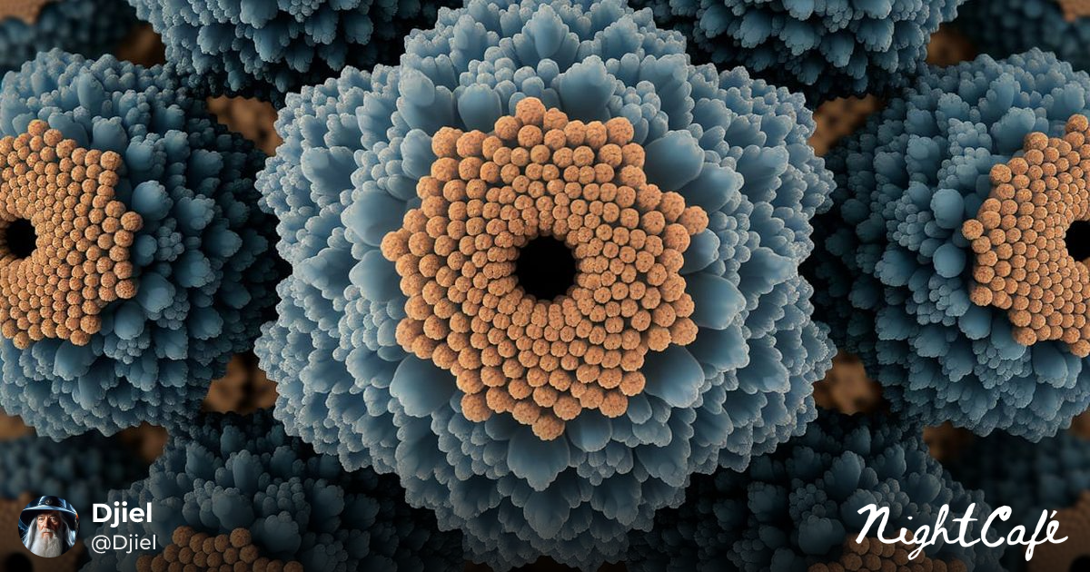 Infinite Microbiome Mandelbrot Pattern Replication - AI Art