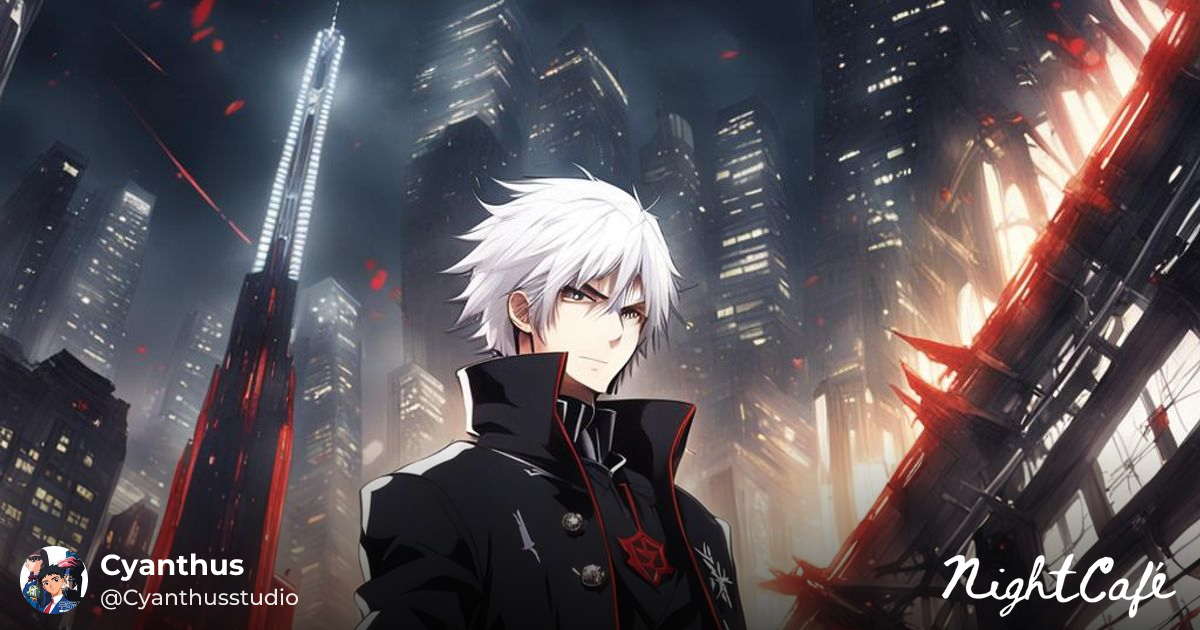 Handsome Assassin in Futuristic City, Anime Key Vi... - AI Art