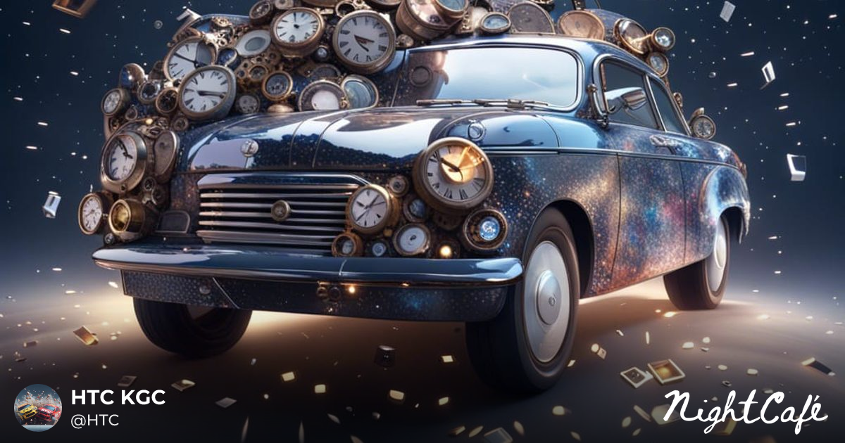 Clock Collection thrown on top of a car