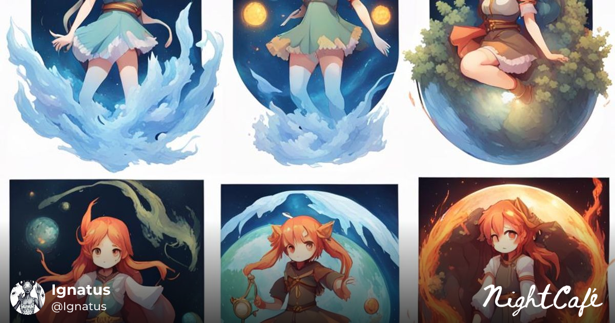anime elementals - Anime Elementals: Spirits of Air, Fire, W...