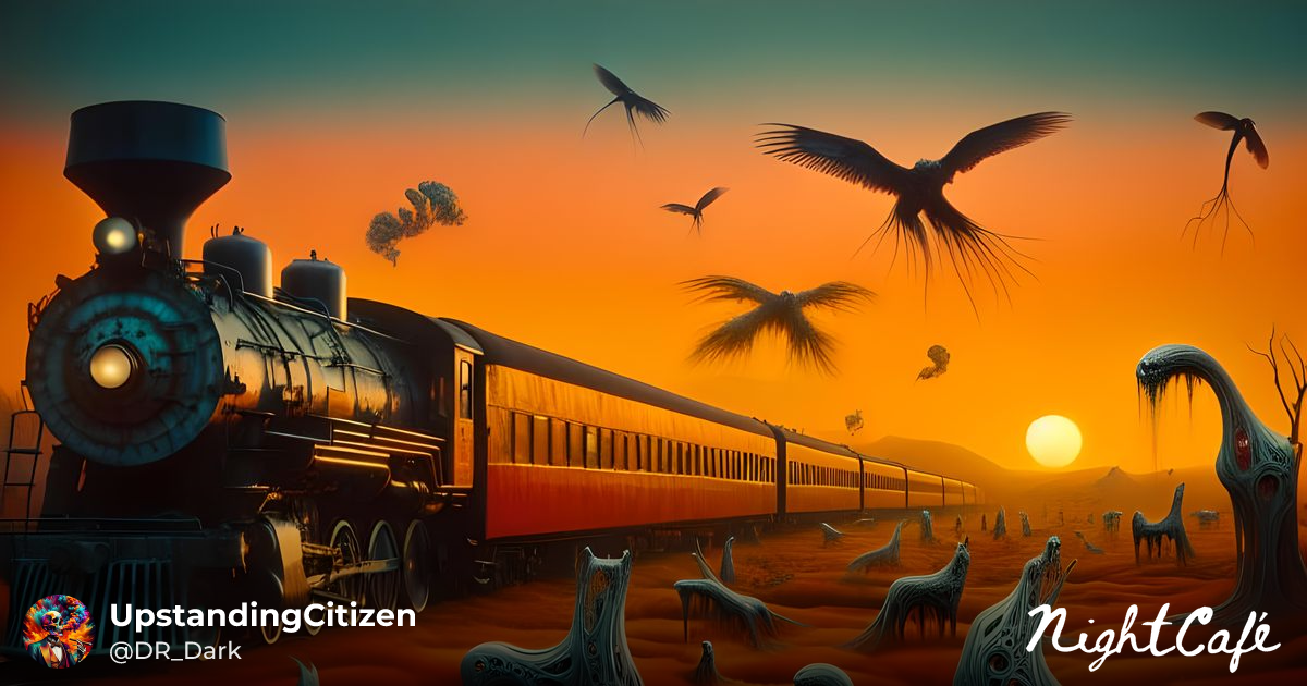 Surreal Train - Surreal Biomechanical Train Through Alien La...