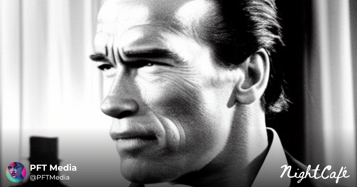 Arnold Schwarzenegger in Synthwave Gone With The W... - AI Art