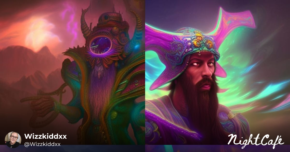 Psychadelic wizard - Psychedelic Wizard in Detailed Matte Pa...