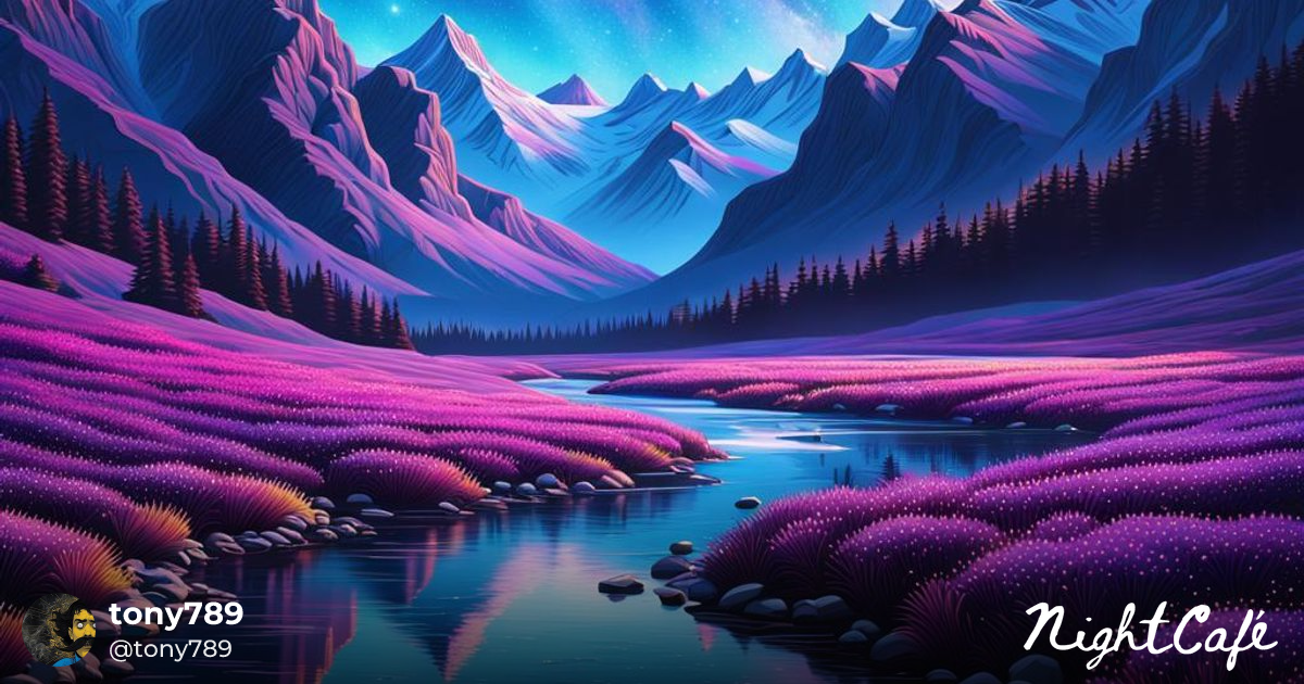 A magical valley - Magical Valley Under Starry Sky in Hyperr...