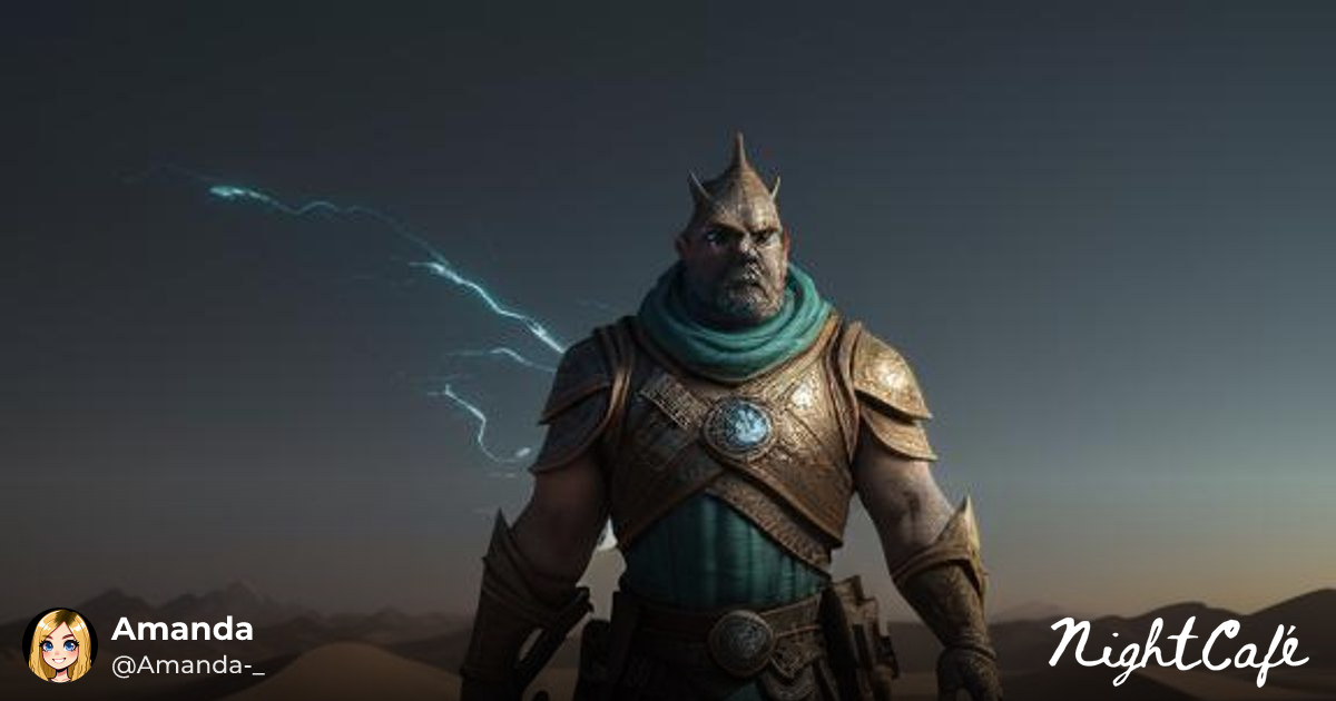 Bullywug Casting Spell in Desert, 3D Game Art - AI Art