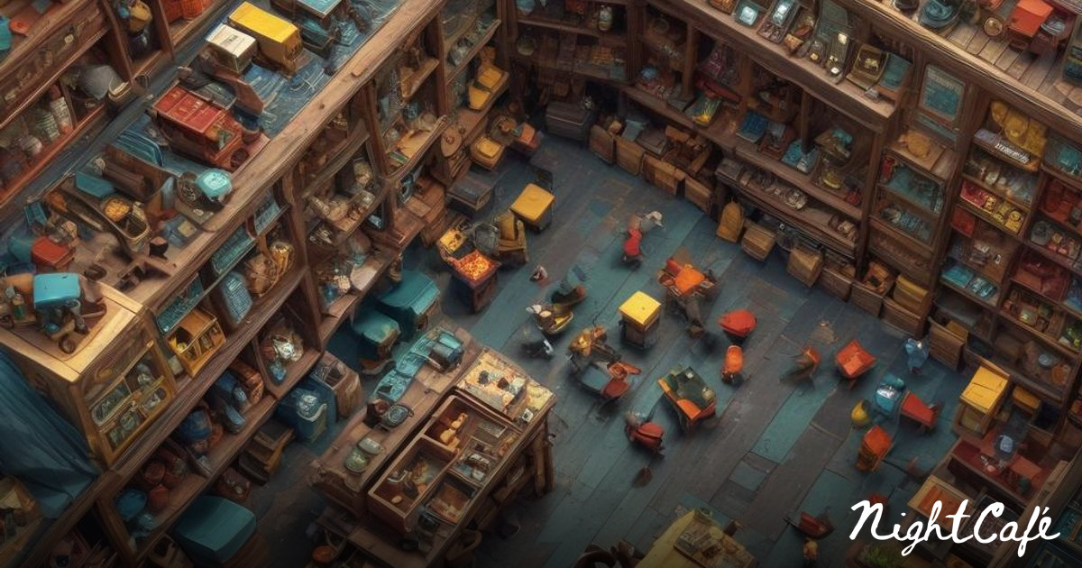 Isometric Toy Store Interior: Top-Down Digital Ill... - AI Art