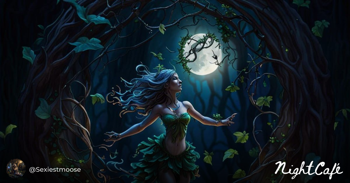 Moonchild - Fairy Escapes Vines Under Moonlight: Dark Fantas...
