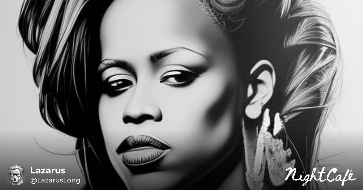 Drawing of Stacy Dash by Chevrier - Detailed Ink Portrait wi...