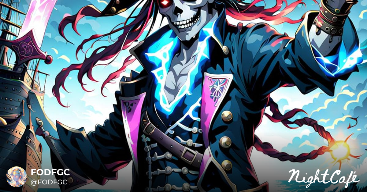 Undead Pirate in Anime Style - AI Art