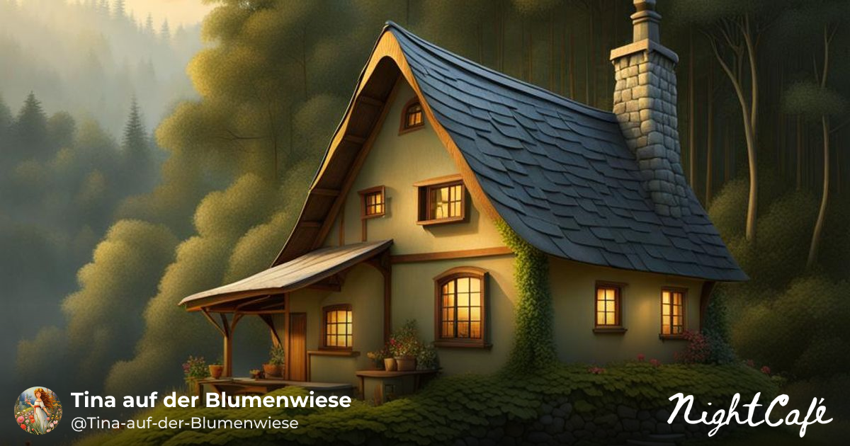 Whimsical Cottage in Surreal Impressionist Style - AI Art