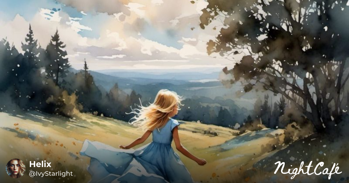 Skipping through Wildflowers - Girl Skipping Through Wildflo...