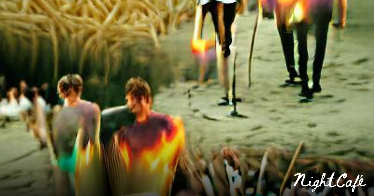 Foster the People Torches - Dynamic Burning Torch Illustrati...
