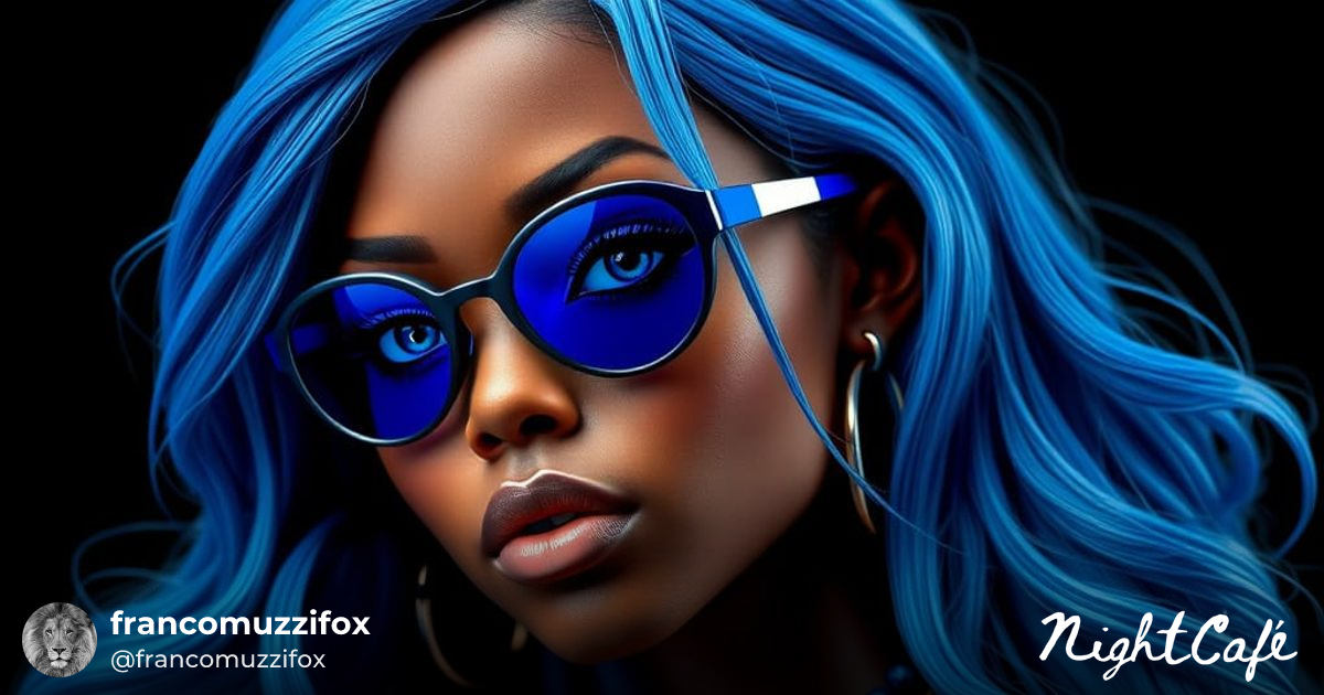 BLUEY - Sultry African Goddess in Summer Blue Attire