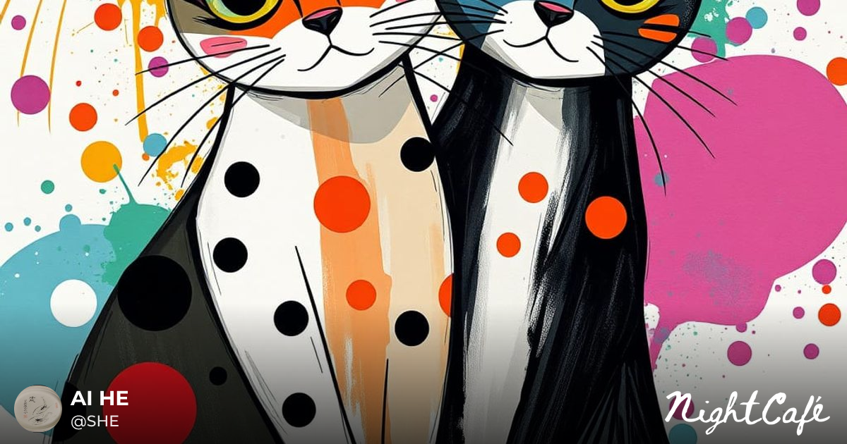 naive splatter splash polka dots background, overlapped asymmetric ...