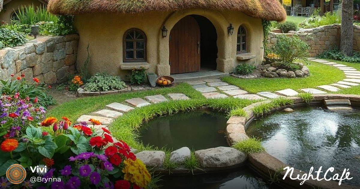 A beautiful artistic sculpted cob house with living grass roof, and ...