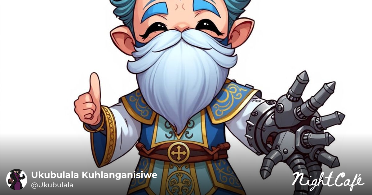 Chibi Pope Embodies Divine Technological Majesty - AI Art