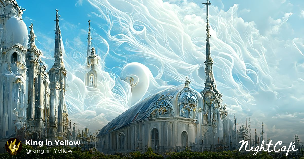 Cathedral of Light - Ethereal Cathedral Vista with Geometric...