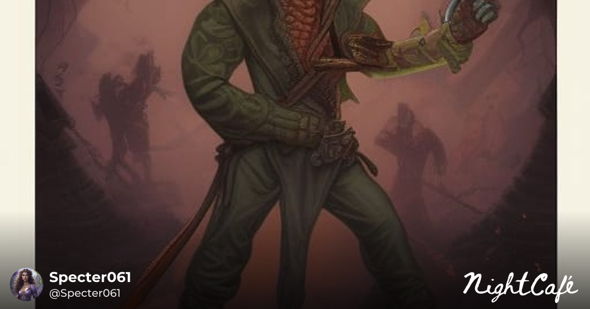 Adult lizardfolk pirate captain - Lizardfolk Pirate Captain ...