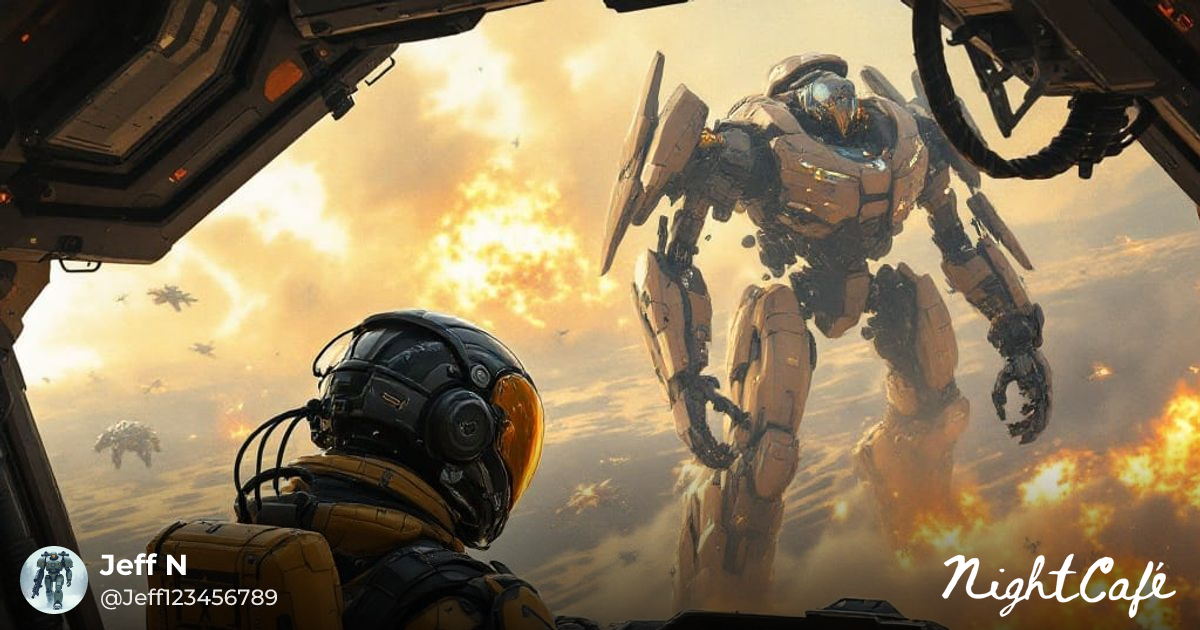 Jaeger Cockpit View in Intense Battle - AI Art