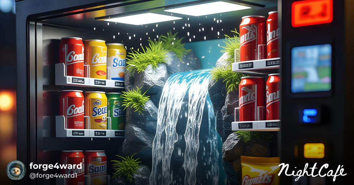 Waterfall vending machine